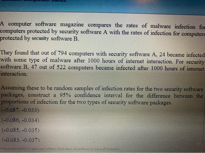 Solved A computer software magazine compares the rates of | Chegg.com
