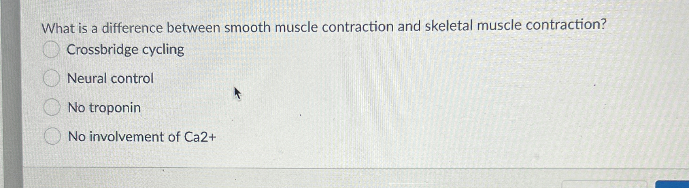 Solved What is a difference between smooth muscle | Chegg.com