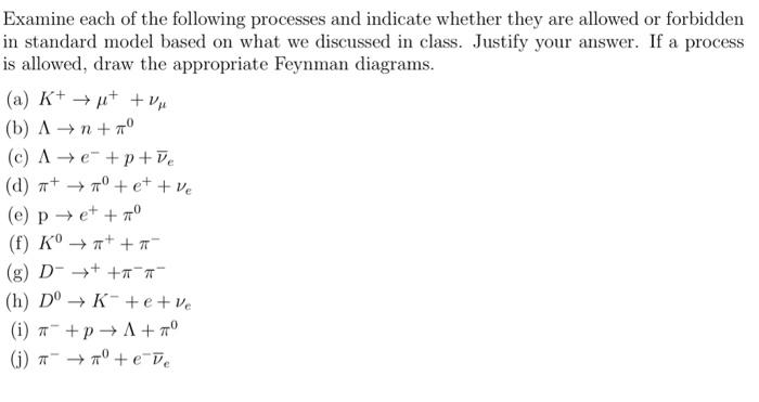 Solved Examine each of the following processes and indicate | Chegg.com