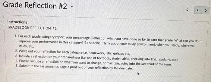 Instructions GRADEBOOKREFLECTION 2 1. For each grade | Chegg.com