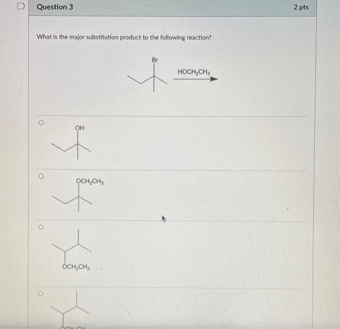Solved What is the major substitution product to the | Chegg.com