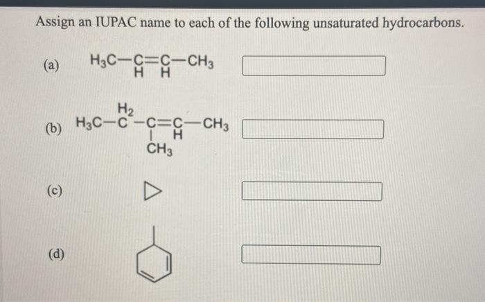 Solved Assign an IUPAC name to each of the following | Chegg.com