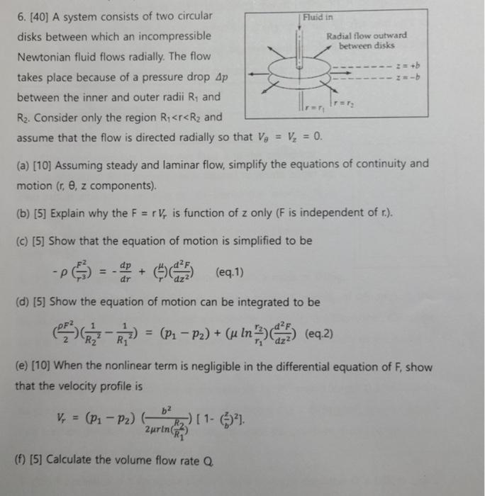 Solved 6. [40] A system consists of two circular disks | Chegg.com