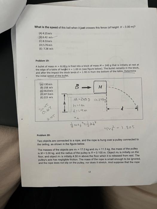 v=m1+m22(m1−m2)2= Useful constants for this exam: | Chegg.com