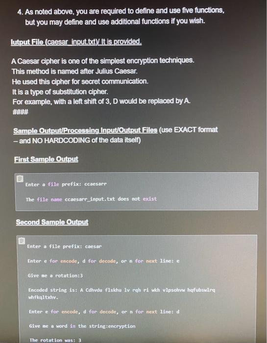 Solved Caesar Cipher Otherly Known As A Rotation Cipher 