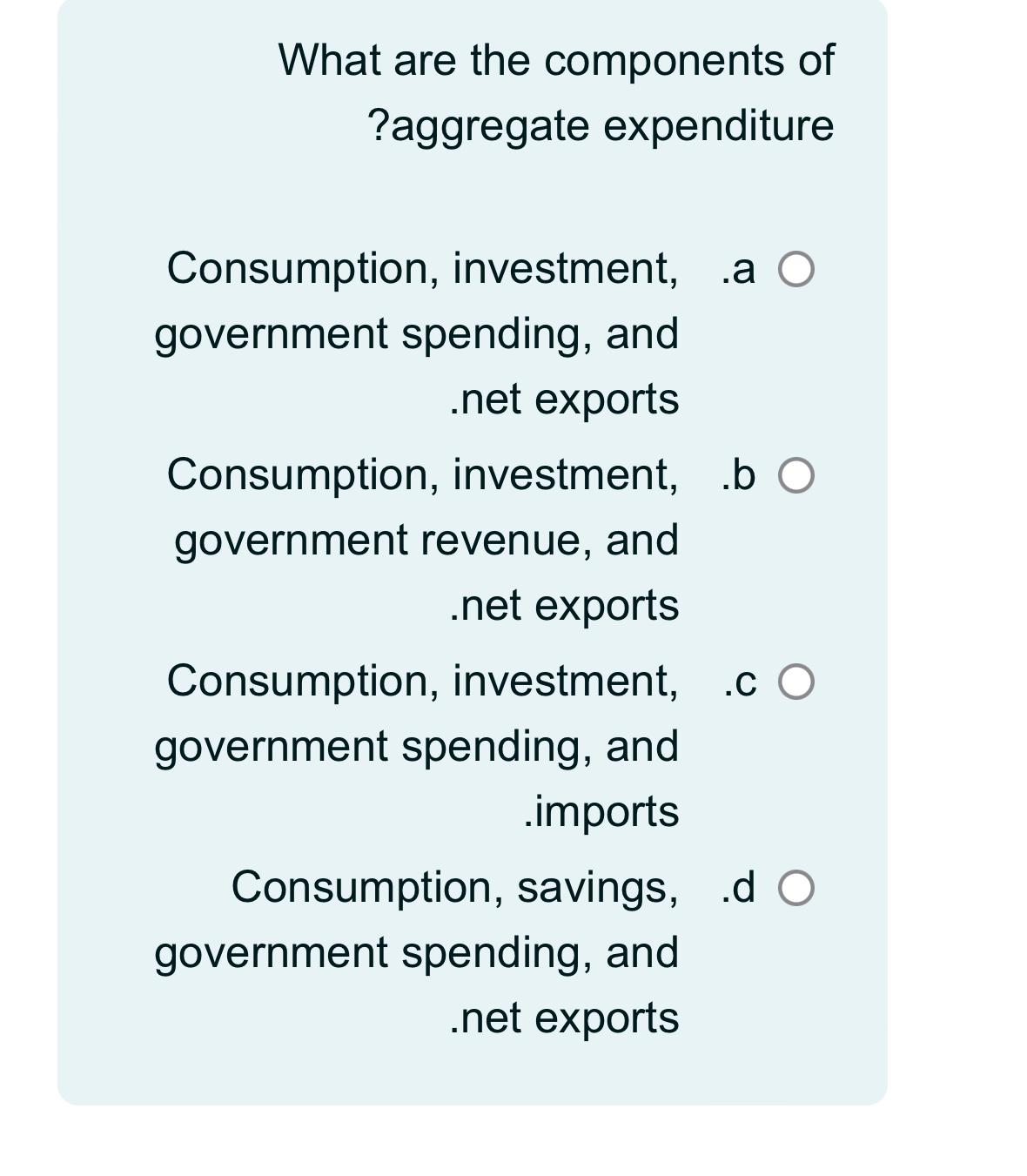 Solved What are the components of ?aggregate | Chegg.com