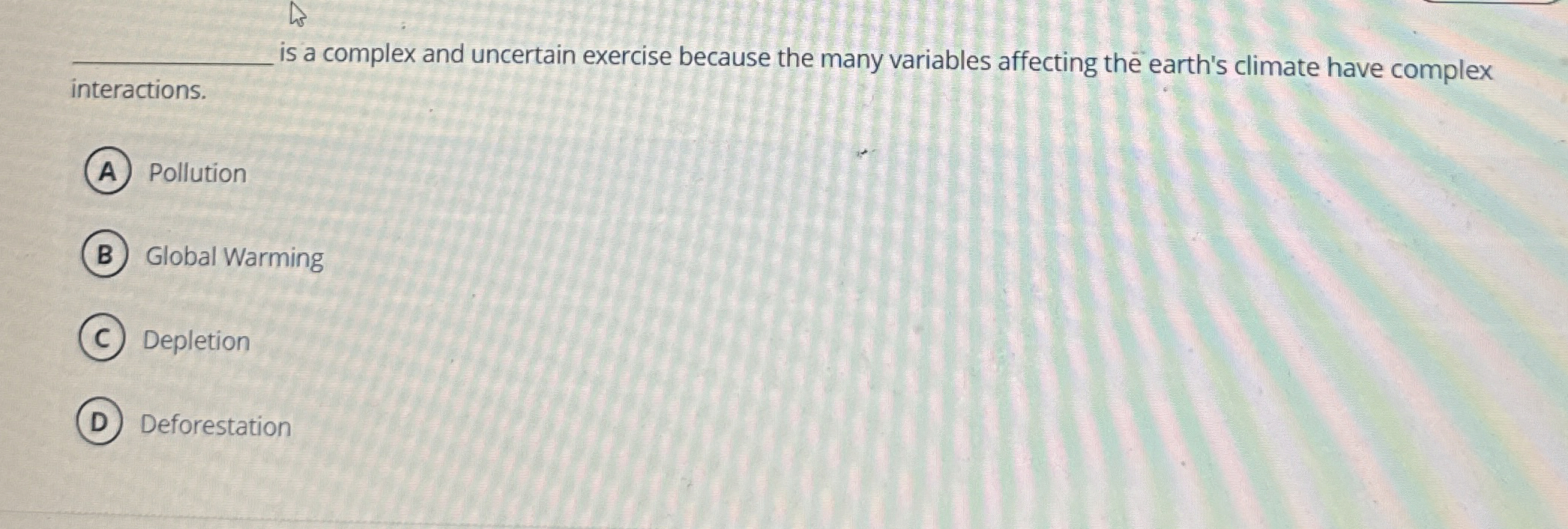Solved interactions. is a complex and uncertain exercise | Chegg.com