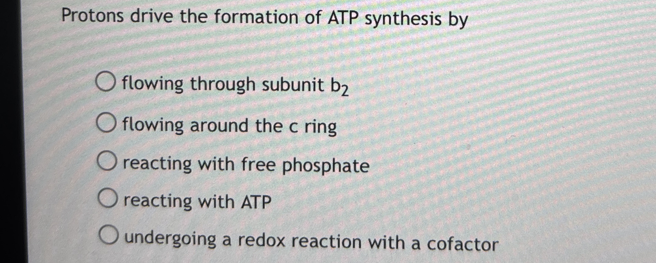 Solved Protons drive the formation of ATP synthesis | Chegg.com