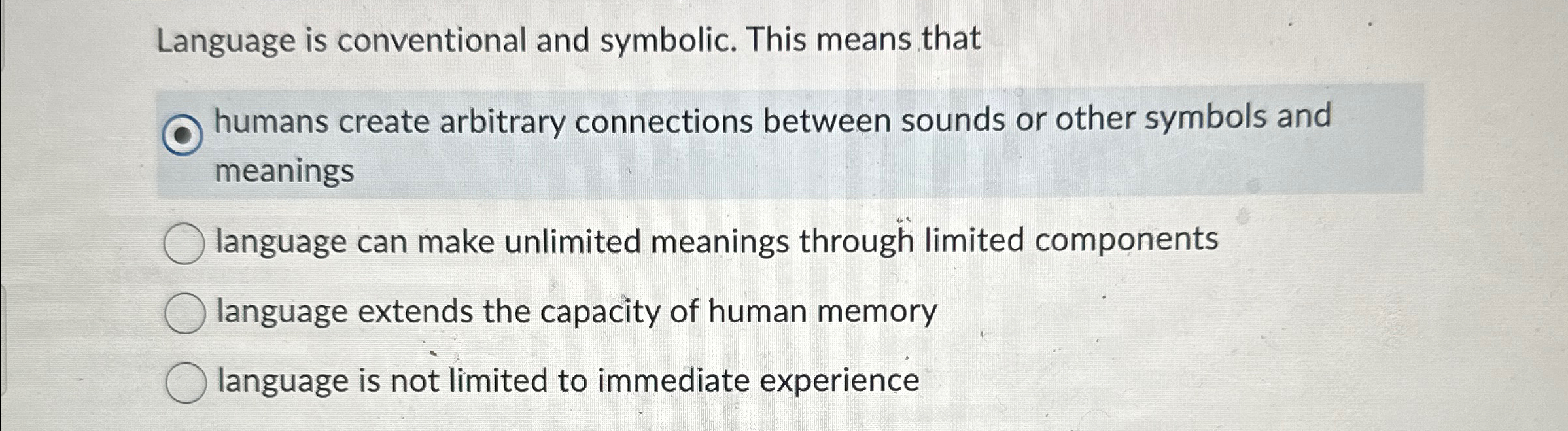 Solved Steps for Language is conventional and symbolic. This | Chegg.com
