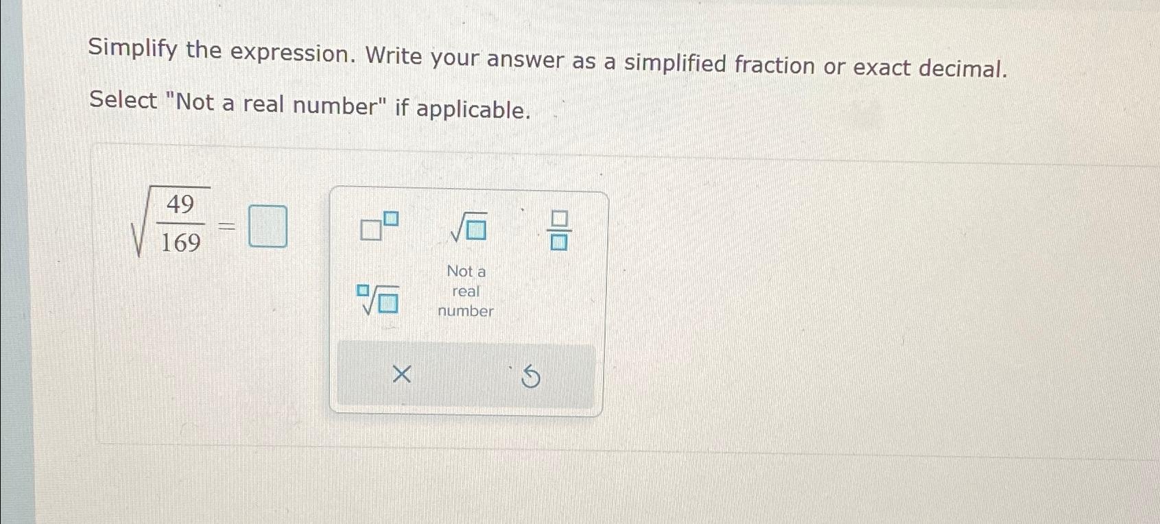 Solved Simplify the expression. Write your answer as a | Chegg.com
