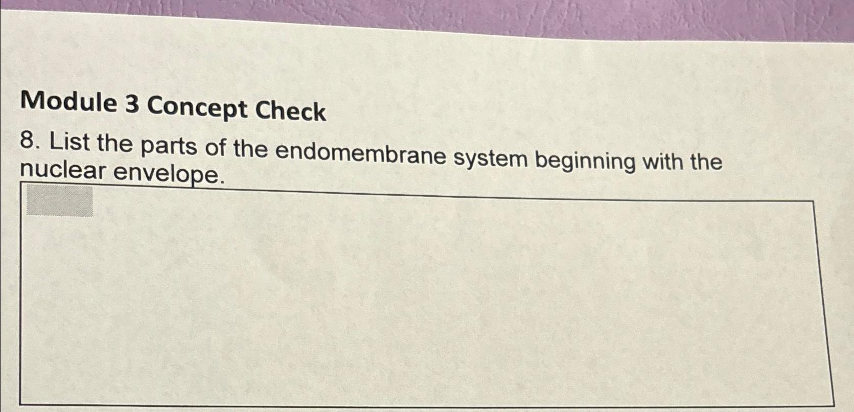 Solved Module 3 ﻿Concept Check8. ﻿List the parts of the | Chegg.com