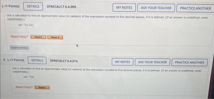 Solved Use a calculator to find an approximate value (in | Chegg.com