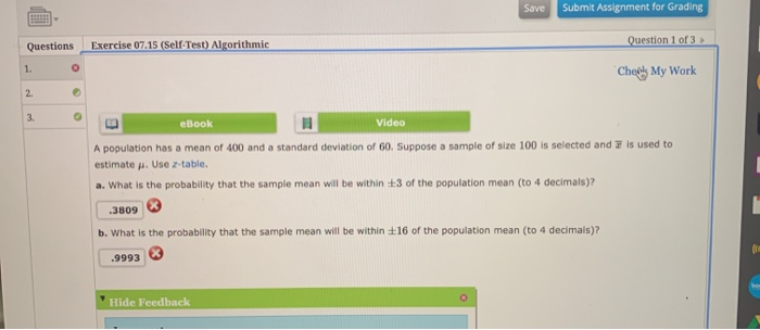 Solved Save Submit Assignment for Grading Questions Exercise | Chegg.com