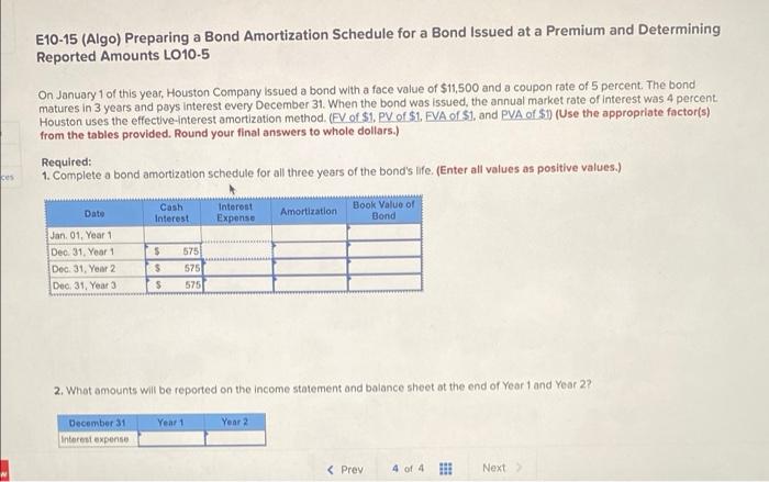 Solved E10-15 (Algo) Preparing a Bond Amortization Schedule | Chegg.com