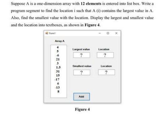 Solved Suppose A is a one-dimension array with 12 elements | Chegg.com