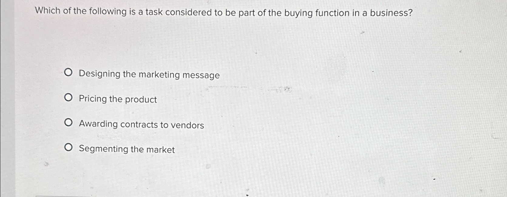 Solved Which of the following is a task considered to be | Chegg.com