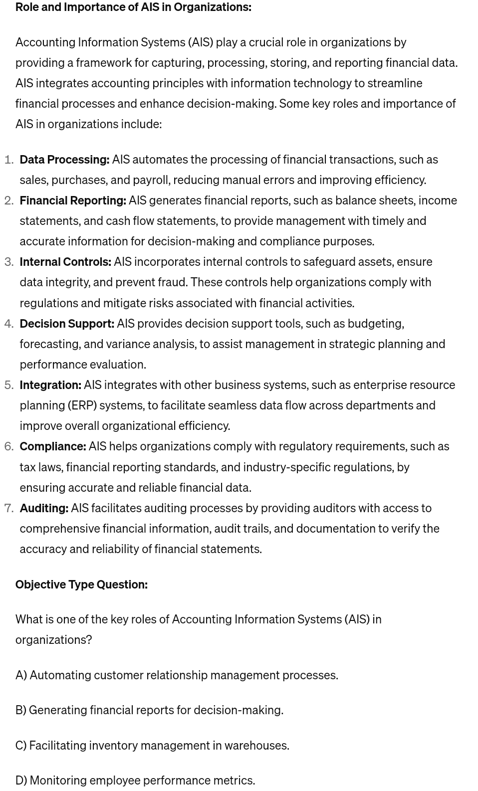 Solved Role and Importance of AIS in | Chegg.com