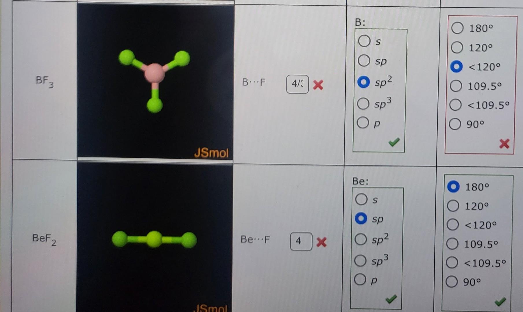 Solved What is the bond order of B-F in BF3 and Be-F in | Chegg.com