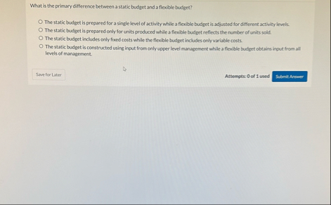Solved What is the primary difference between a static | Chegg.com