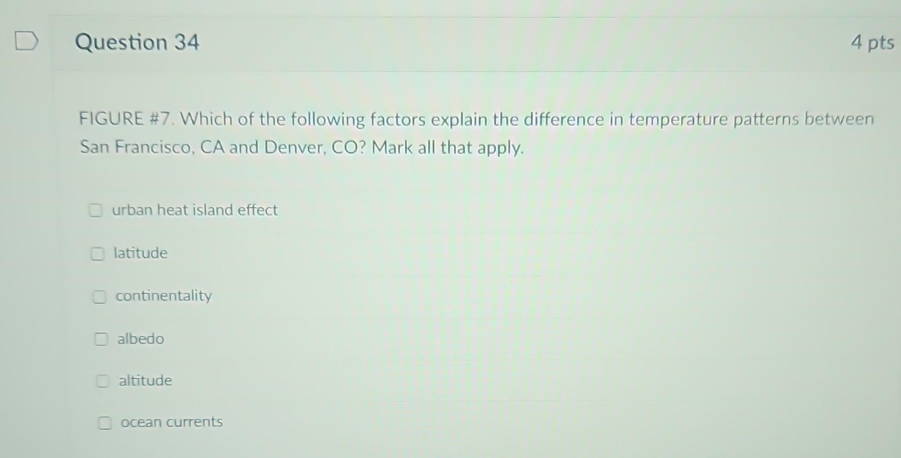 Solved FIGURE \#7. Which of the following factors explain | Chegg.com