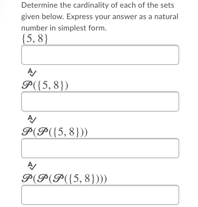 Determine the cardinality of each of the sets given below. Express your answer as a natural ...