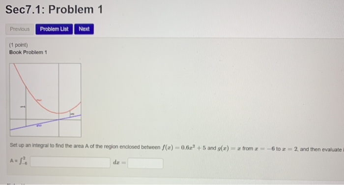 Solved Sec7.1: Problem 1 Previous Problem List Next (1 | Chegg.com