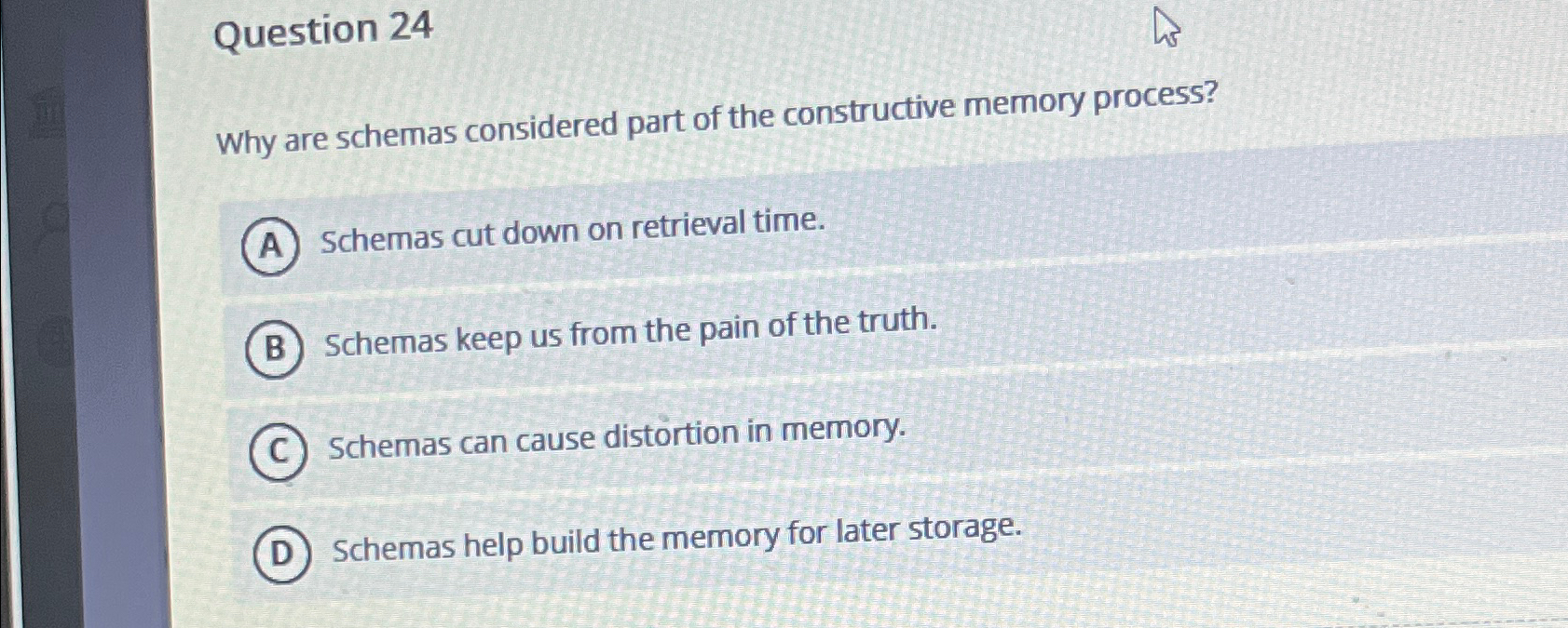 Solved Question 24Why are schemas considered part of the | Chegg.com