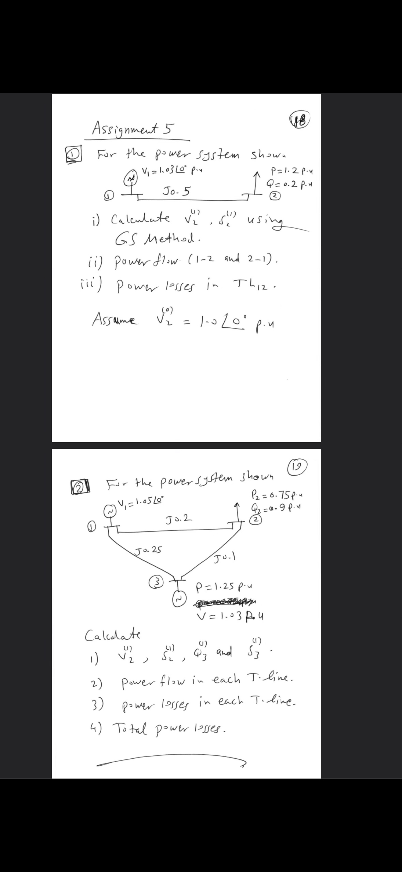 Solved Assignment 5181 ﻿for The Power Sjstem Shown1i 