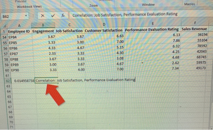Solved Pievie Workbook Views Macros Zoom Zoom Window | Chegg.com