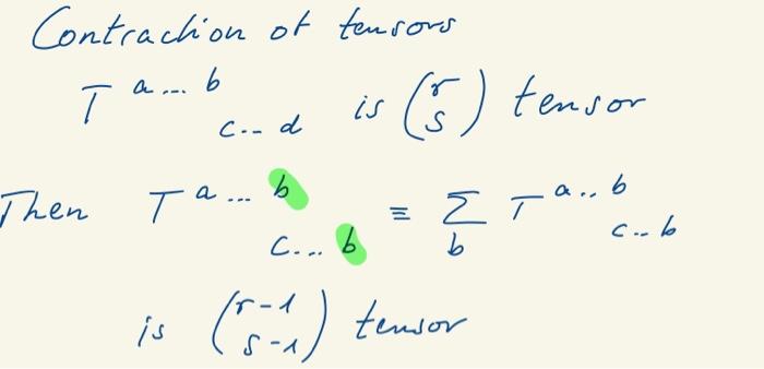 Solved the (1, 1) tensor Show that . Let Ta be a | Chegg.com