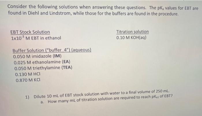 Solved Consider the following solutions when answering these | Chegg.com