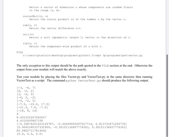 Solved The goal of this project is to write a Python module | Chegg.com