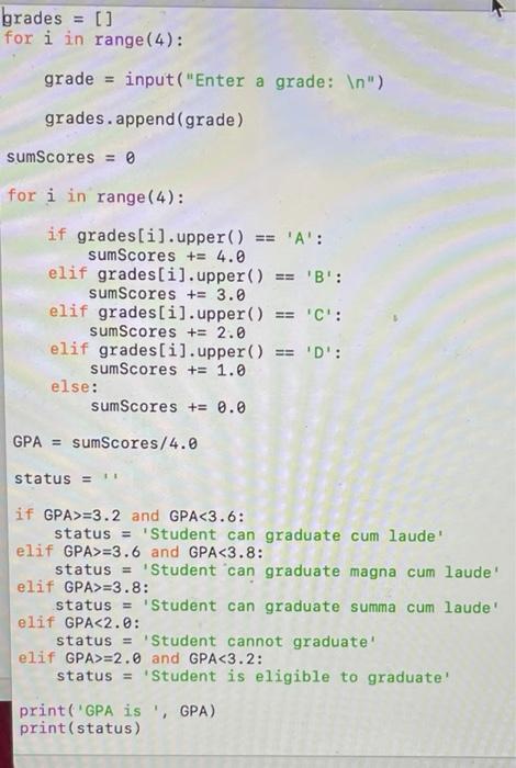 Solved Revisit Lab 4 - GPA Calculator, This time, create the | Chegg.com