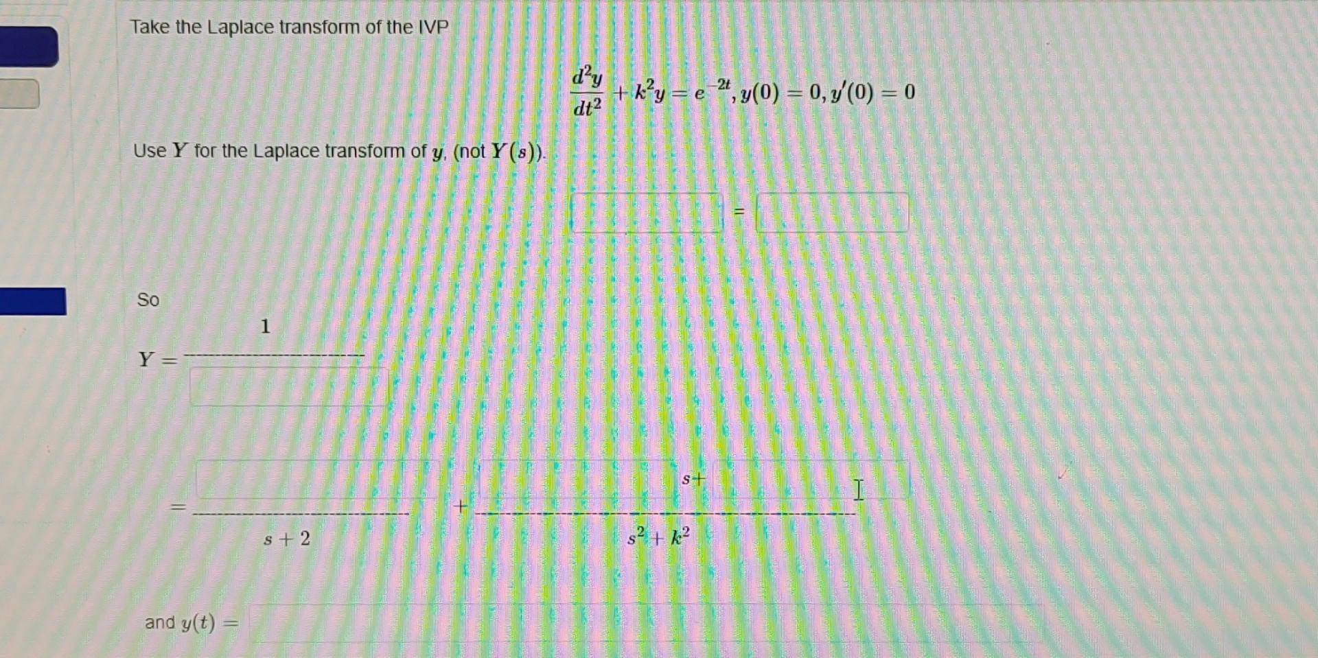 Solved Take the Laplace transform of the IVP | Chegg.com