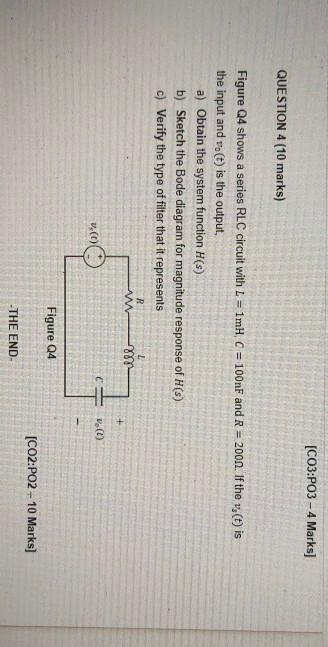 Solved [CO3:PO3 - 4 Marks] QUESTION 4 (10 marks) Figure Q4 | Chegg.com