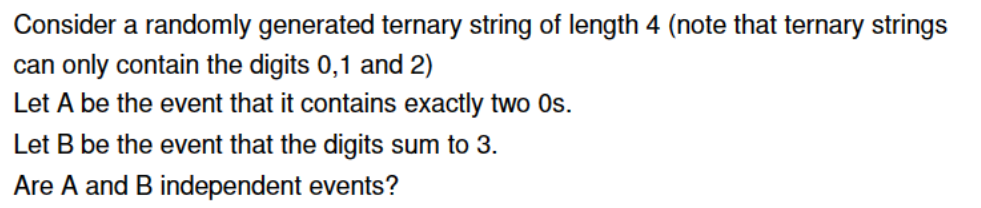 Consider A Randomly Generated Ternary String Of