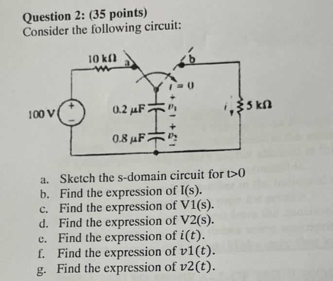Solved Question 2: (35 points) Consider the following | Chegg.com Solved Question 2: (35 points) Consider the following | Chegg.com