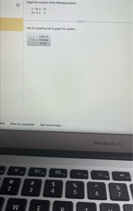 Solved Graph the solution of the following system. | Chegg.com