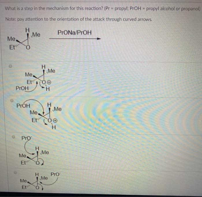 Solved What is a step in the mechanism for this reaction? | Chegg.com