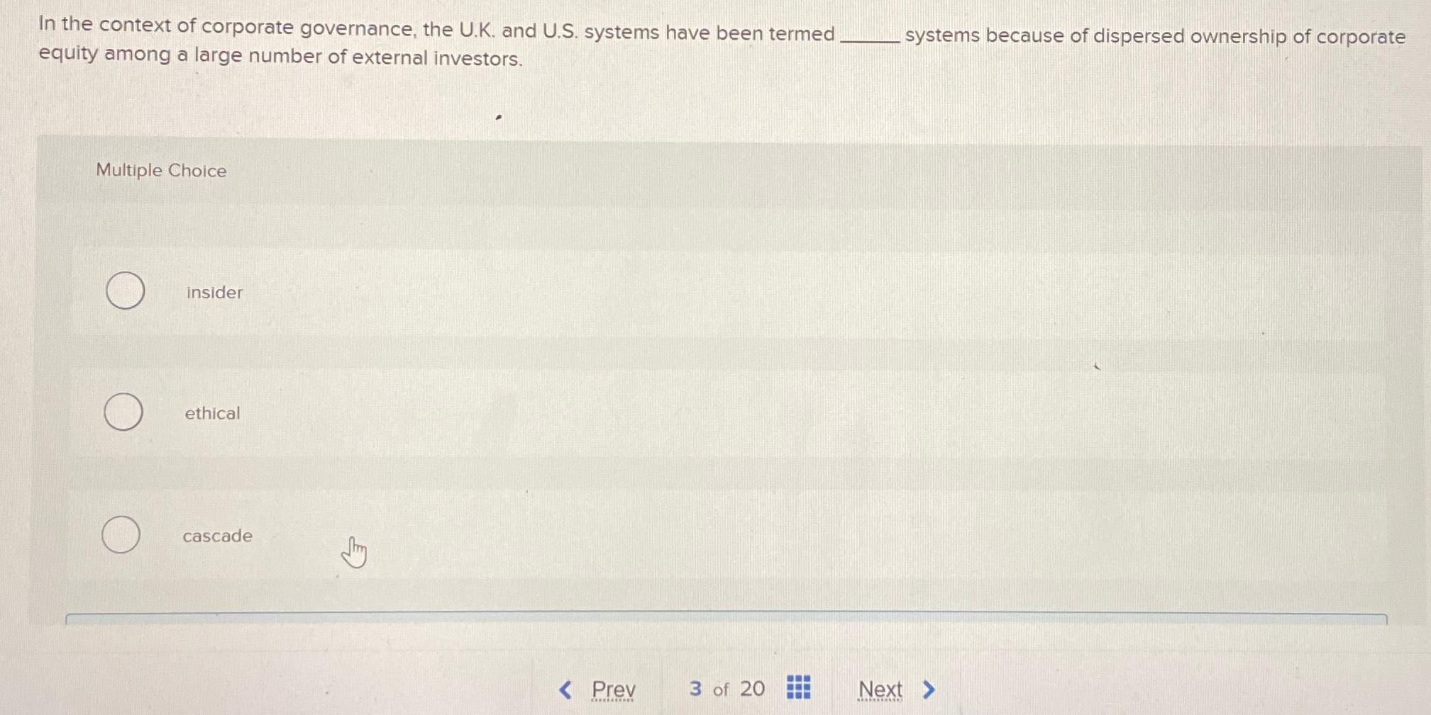 Solved In the context of corporate governance, the U.K. ﻿and | Chegg.com