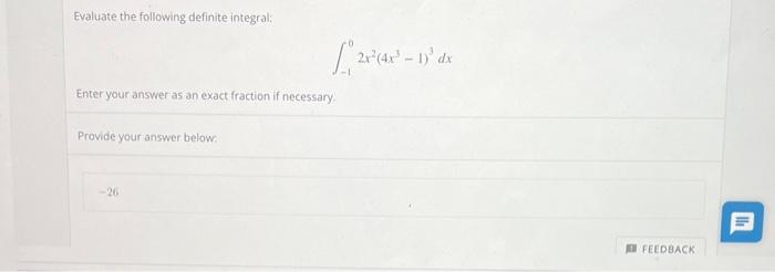 Solved Evaluate the following definite integral: | Chegg.com