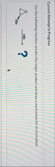 Solved Current Attempt in ProgressFor the following | Chegg.com