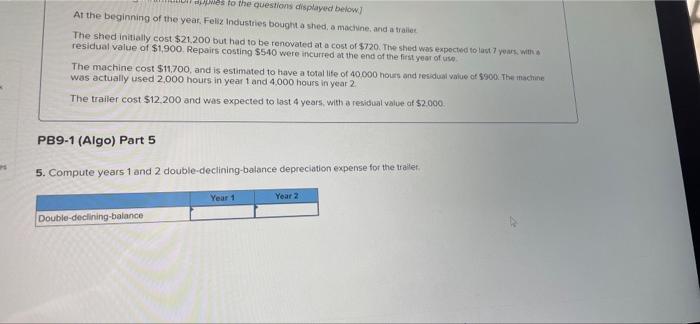 Solved 7 Parto Required information PB9-1 (Algo) Computing | Chegg.com