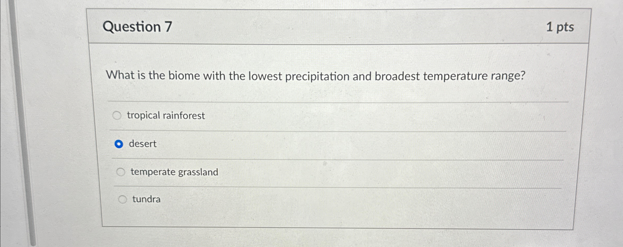 Solved Question 71 ptsWhat is the biome with the lowest | Chegg.com Solved Question 71 ptsWhat is the biome with the lowest | Chegg.com