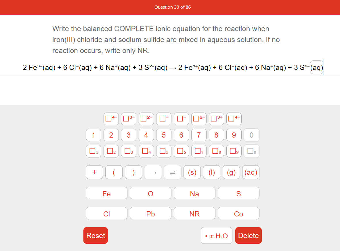 Solved Write the balanced COMPLETE ionic equation for the | Chegg.com