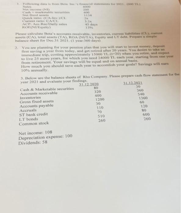 Phease valeulate Meta's necounis receivable, | Chegg.com