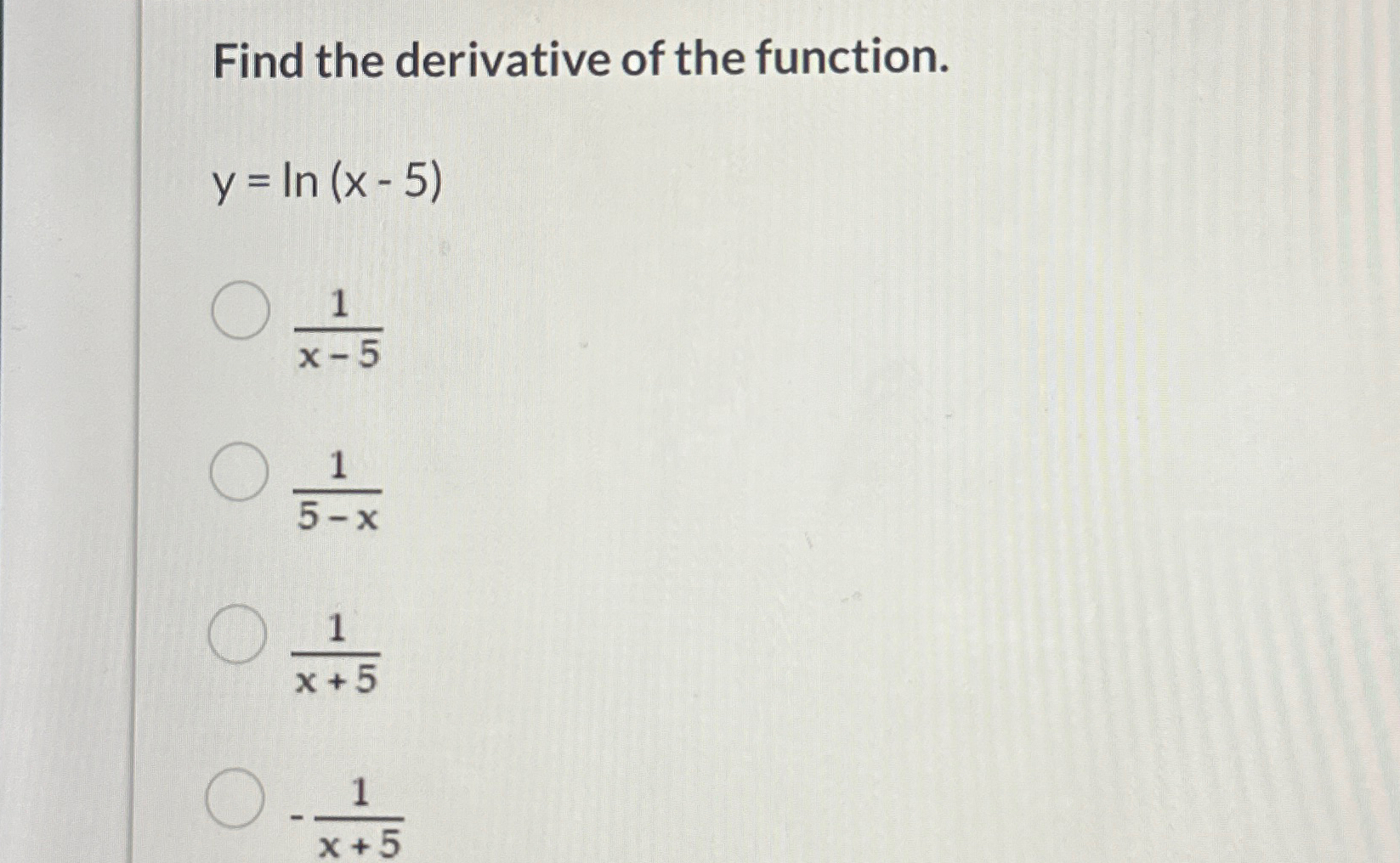 Solved Find the derivative of the | Chegg.com
