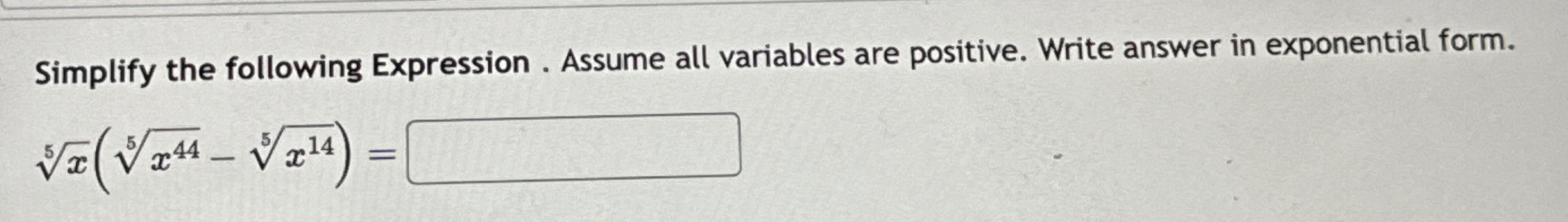 Solved Simplify the following Expression . ﻿Assume all | Chegg.com