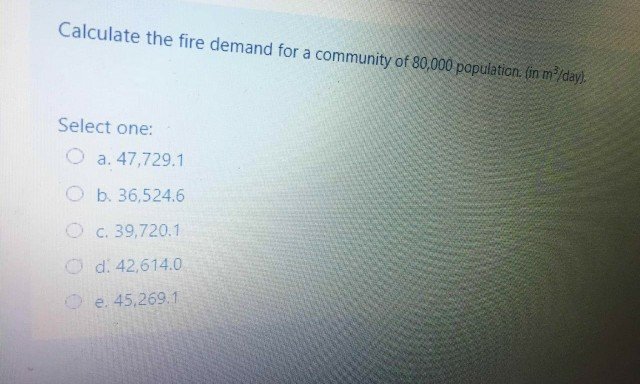 Solved Calculate the fire demand for a community of 80,000 | Chegg.com