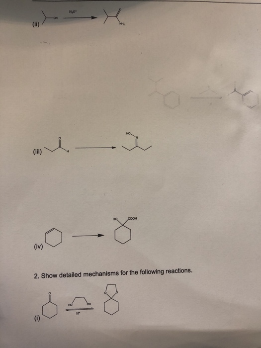 Solved 2. Show detailed mechanisms for the following | Chegg.com